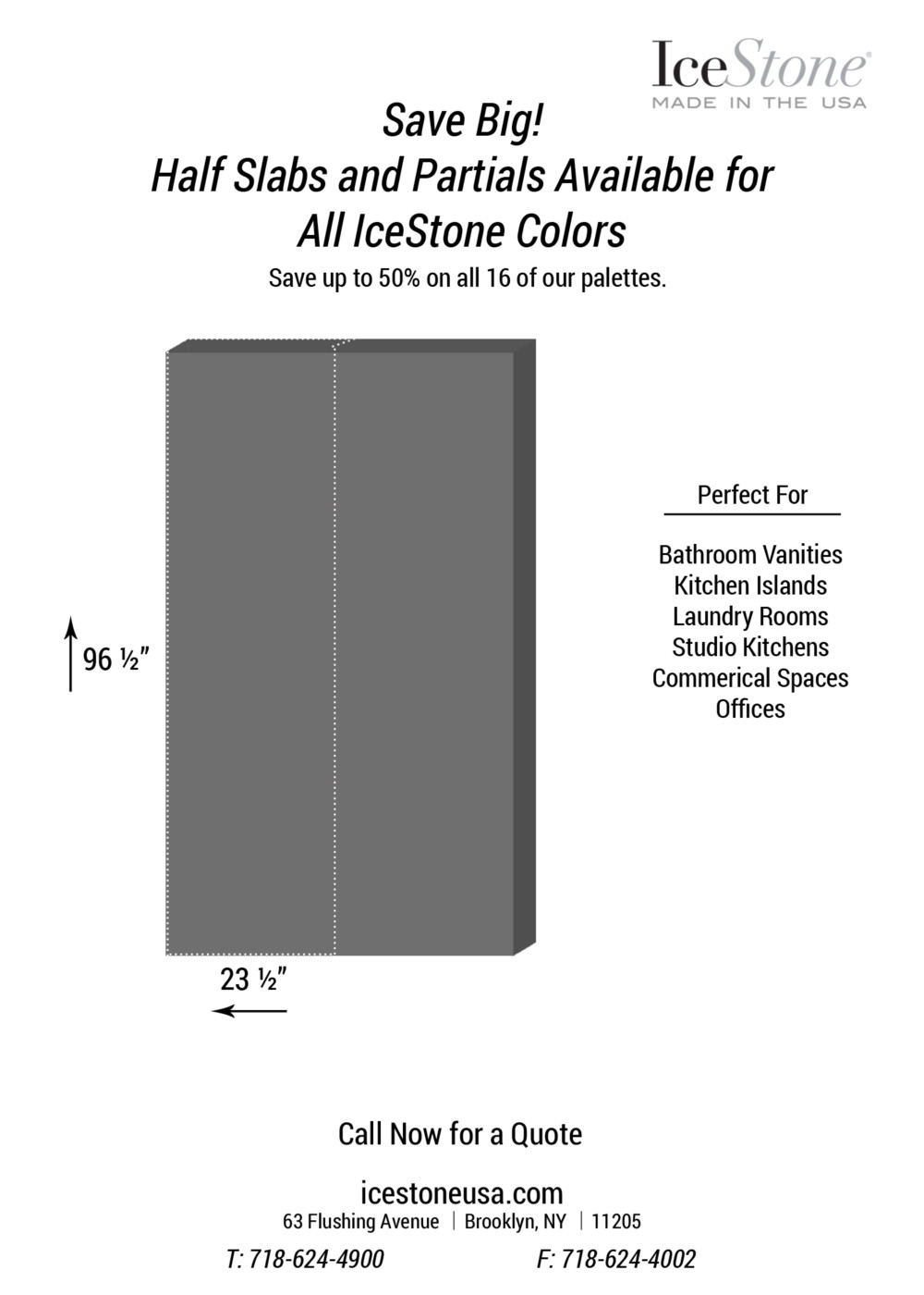 Half Slabs and Partials | IceStone
